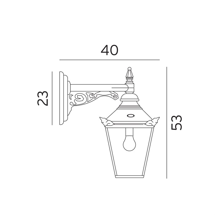 Norlys Chelsea 960 Kobber Væglampe E27 – 53 cm